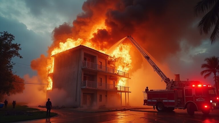 Massive Fire Engulfs Opa-locka Apartment Building; Miami-Dade Fire ...
